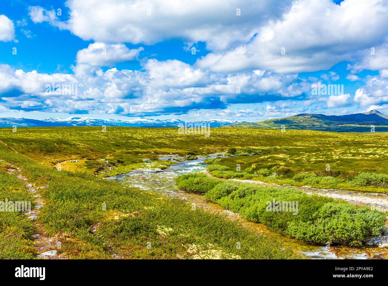 Beautiful mountain and landscape nature panorama Rondane National Park ...