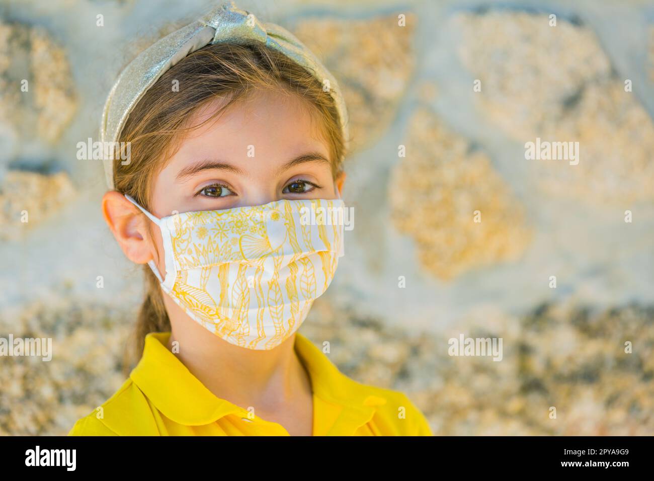 Little girl with mask Stock Photo - Alamy