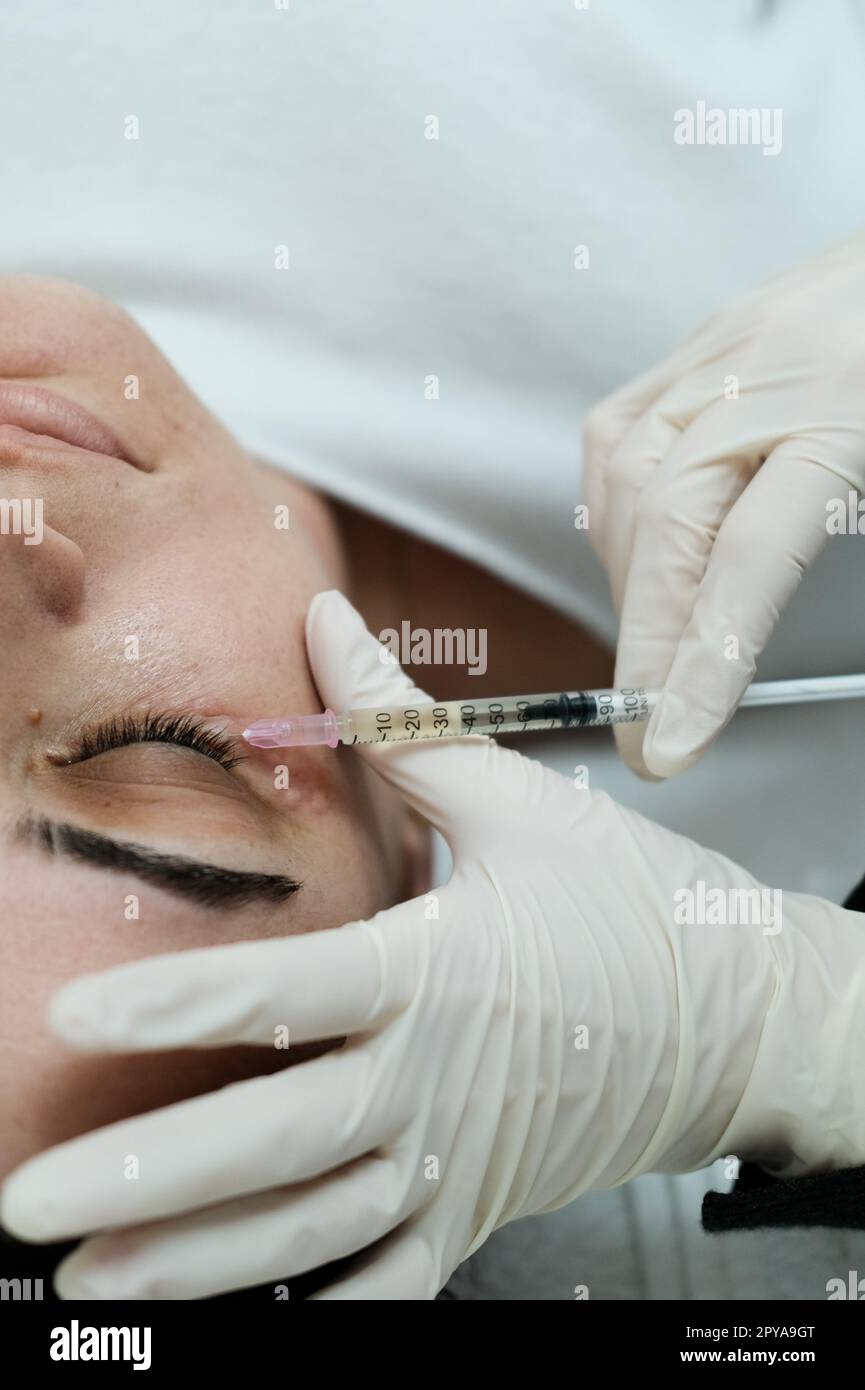 Woman skin closeup face eyes hi-res stock photography and images - Alamy