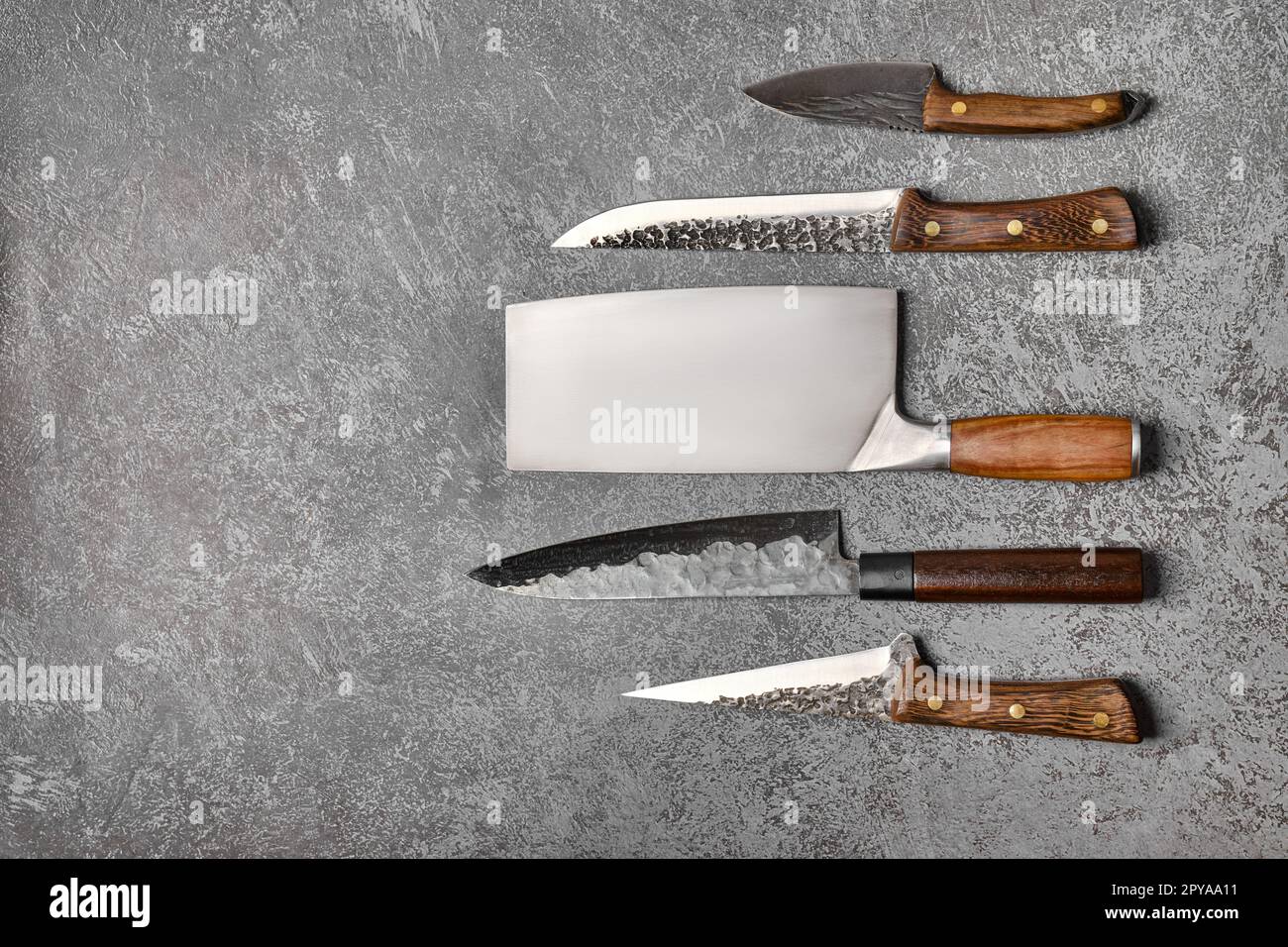Different kinds of chef's knives Stock Photo - Alamy