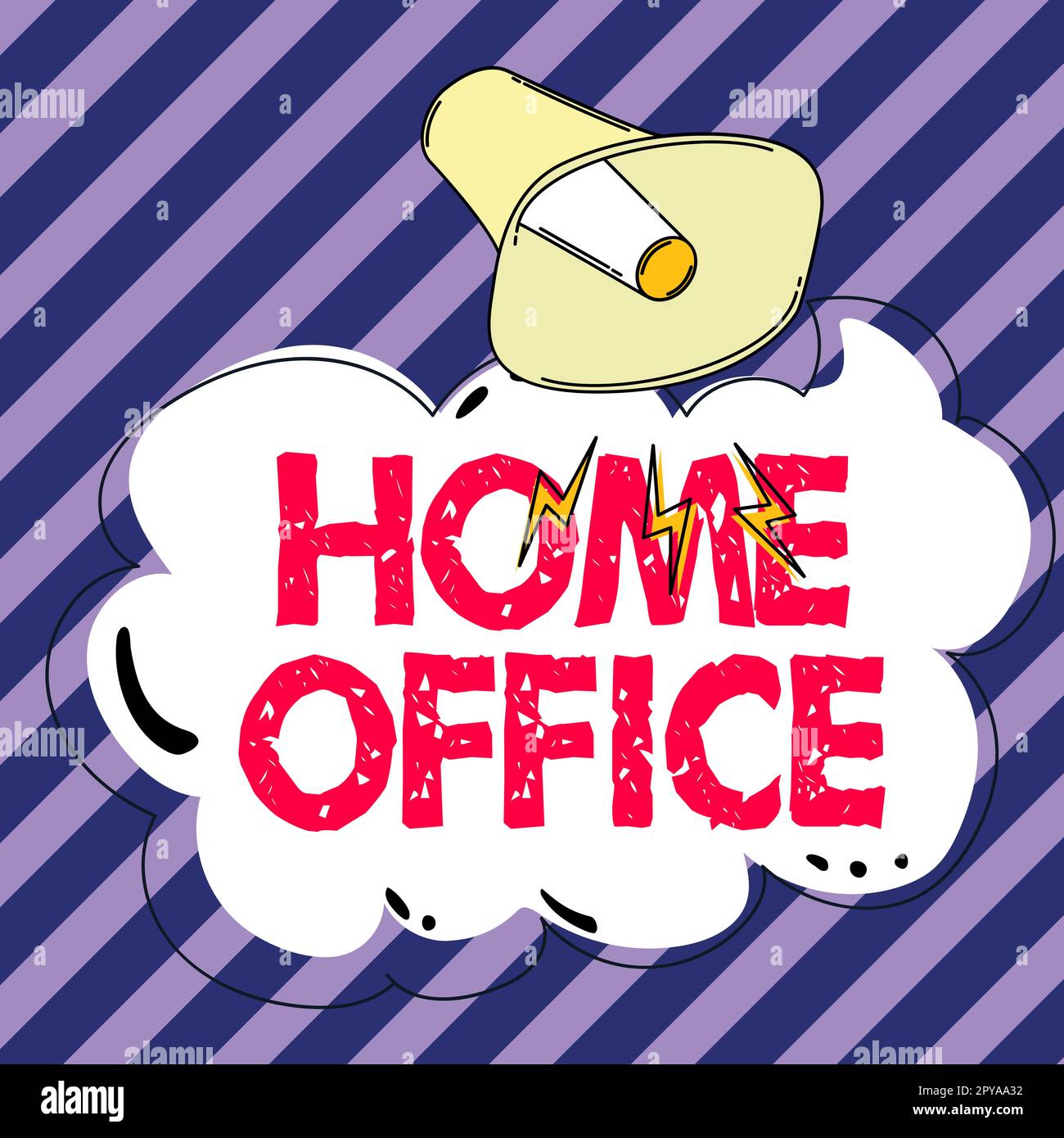 Text sign showing Home Office. Business overview space designated in a ...