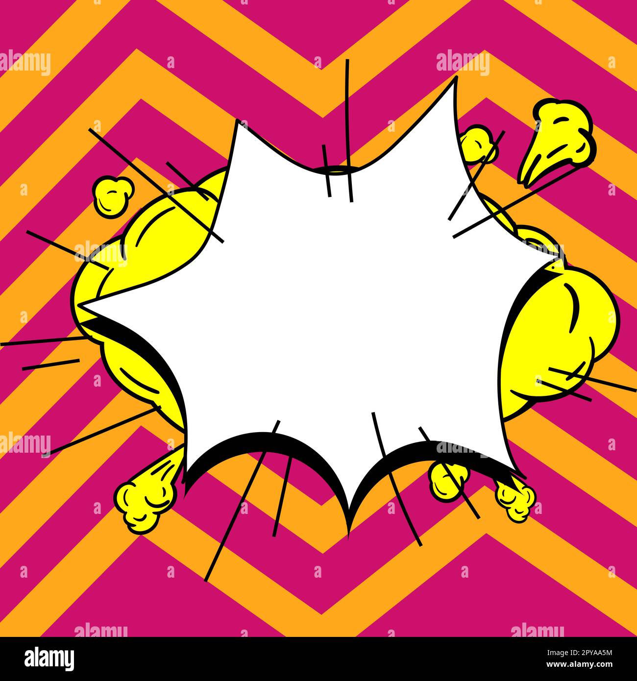 Comic Blank Speech Bubble With Copy Space And Colorful Doodles. Design ...