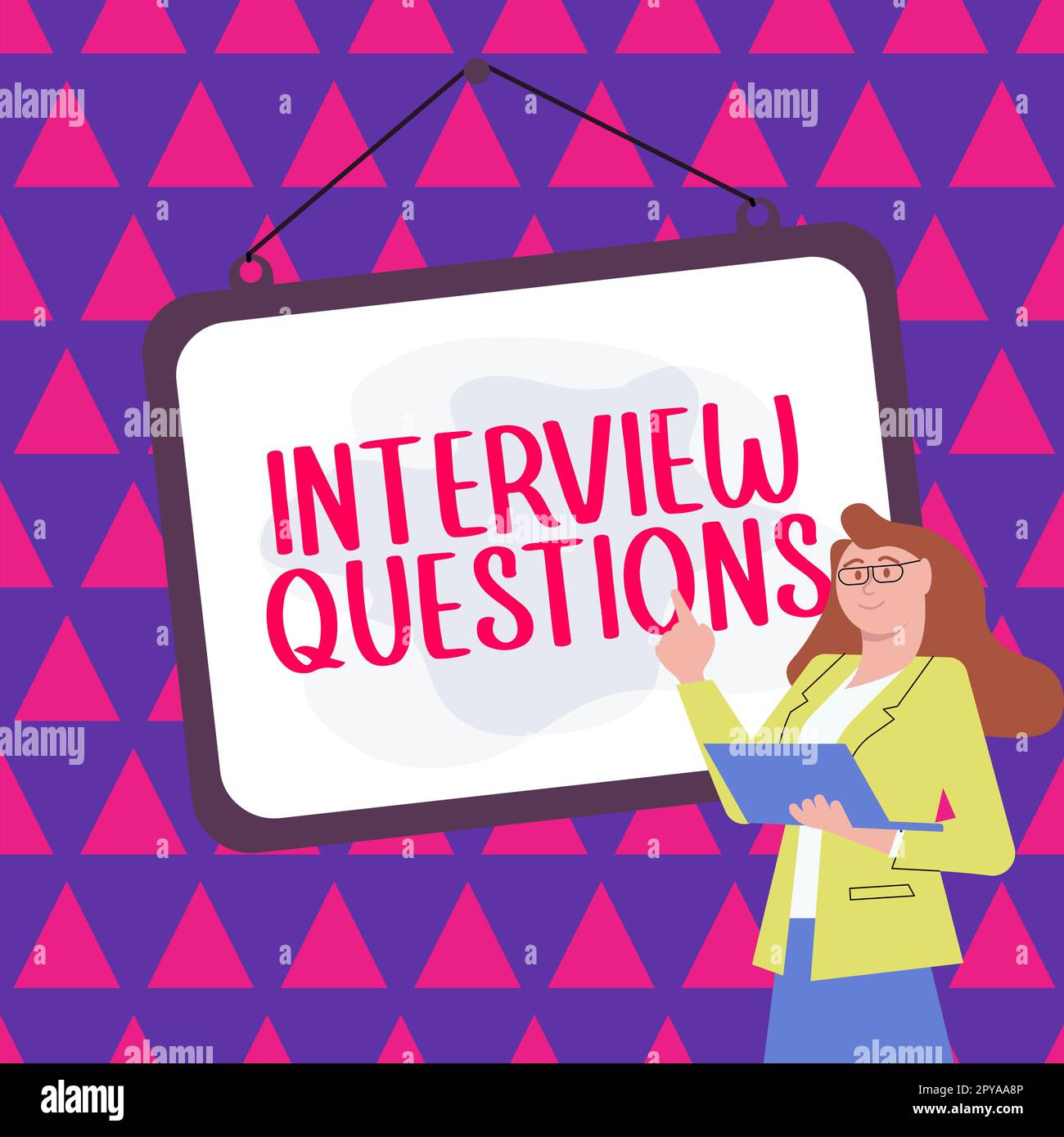 Sign displaying Interview Questions. Concept meaning Typical topic ...
