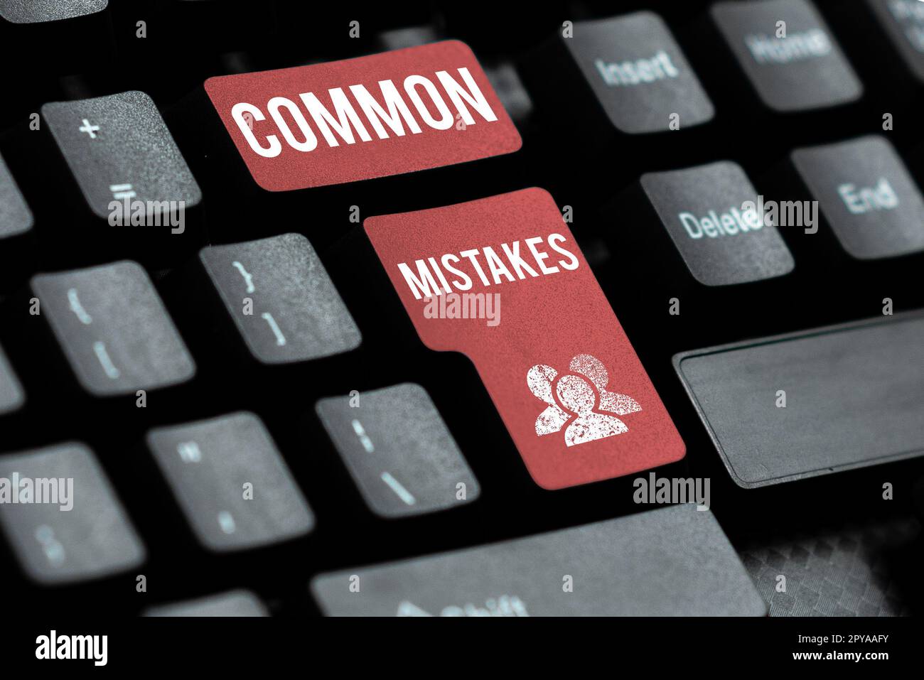 Hand writing sign Common Mistakes. Internet Concept actions that are ...