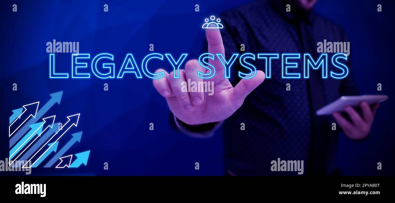 Conceptual Caption Legacy Systems Concept Meaning Old Method Technology Computer System Or