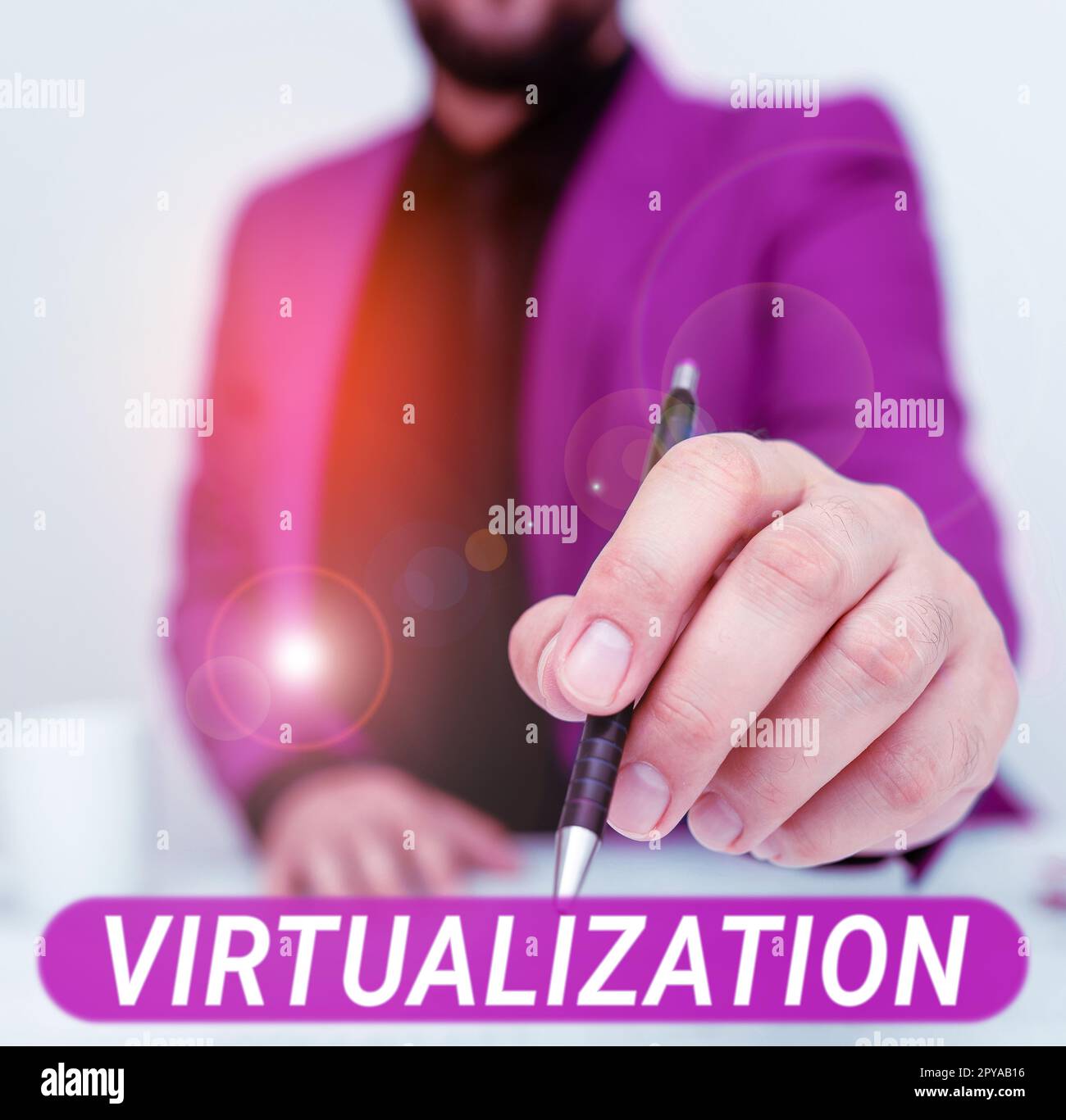Text Caption Presenting Virtualization Business Idea Application Of