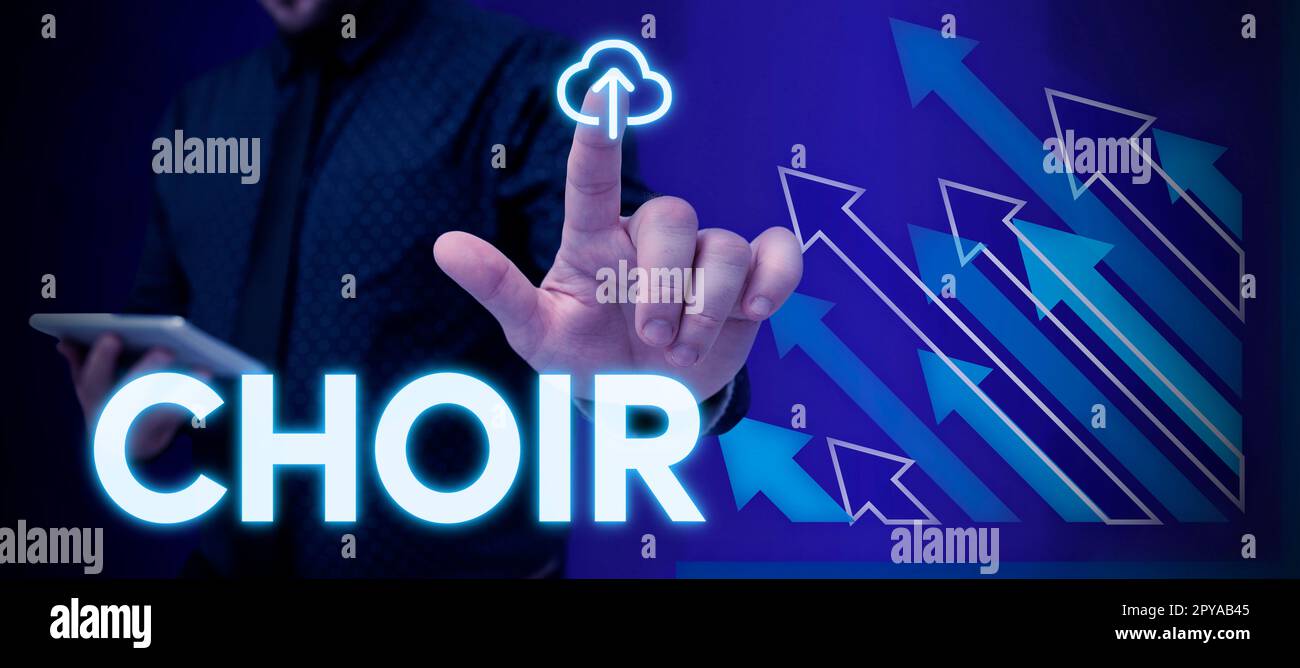 Text sign showing Choir. Concept meaning a group organized to perform ...