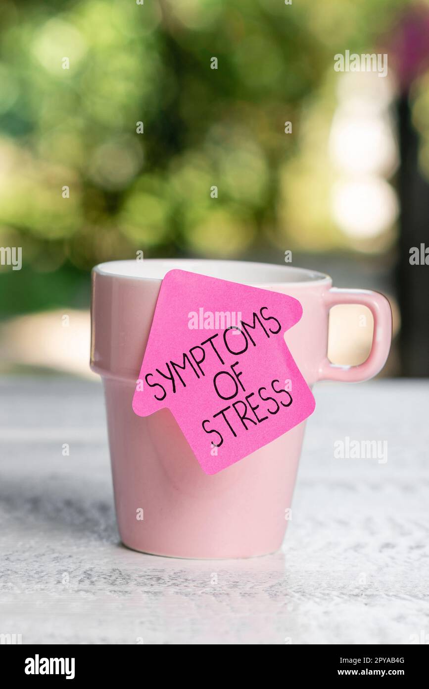Inspiration showing sign Symptoms Of Stress. Word for serving as ...