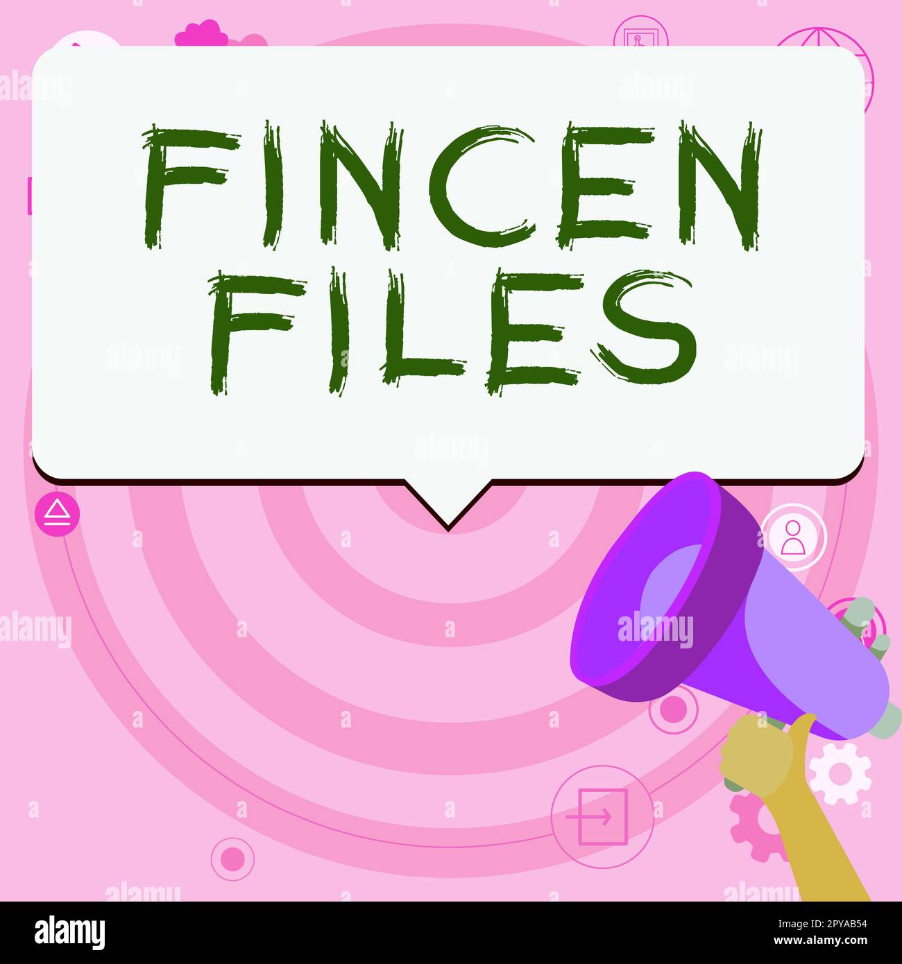 Hand writing sign Fincen Files. Concept meaning Transactions in ...