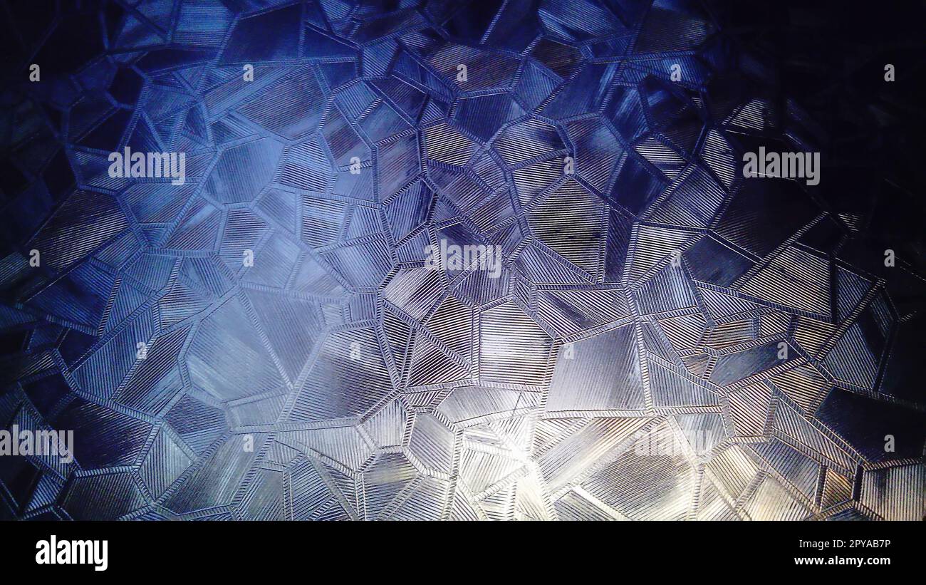 Light through the glass. Corrugated glass refracts the rays of the ...