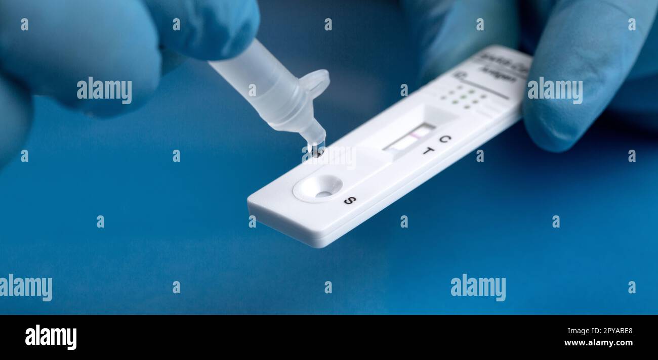 Negative test result by using rapid test device for COVID-19 Stock ...