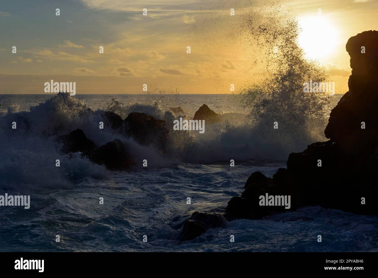 Sunset, Varadouro, Faial, Azores, Portugal Stock Photo - Alamy