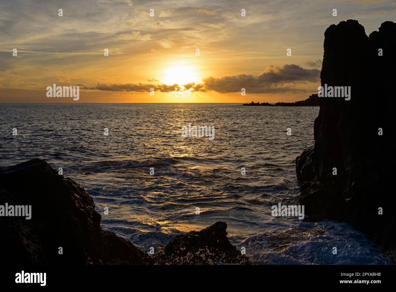 Sunset, Varadouro, Faial, Azores, Portugal Stock Photo - Alamy