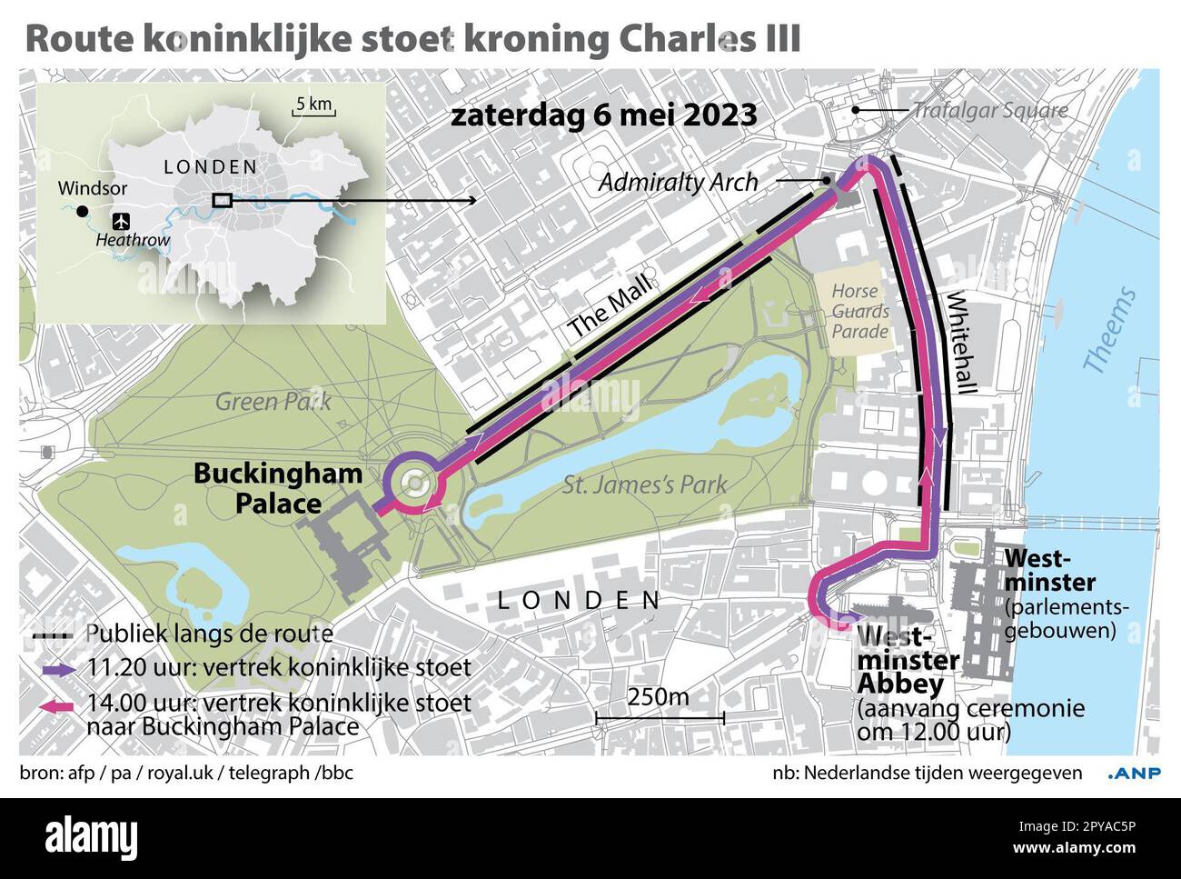 UPDATE route royal procession coronation Charles III. Version: COMPACT ...