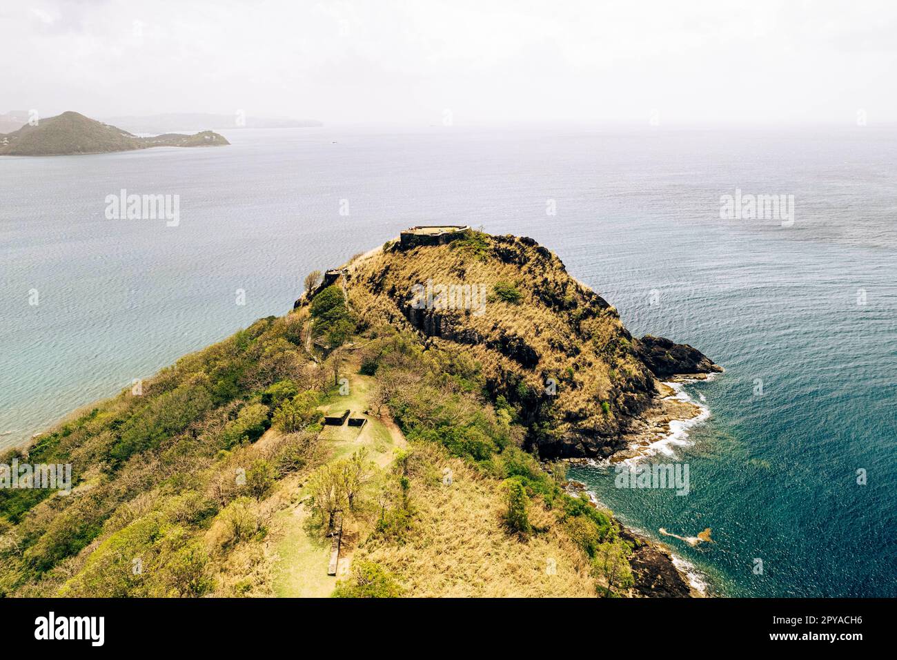 Fort Rodney, Pigeon Island National Park, St. Lucia, West Indies Stock ...