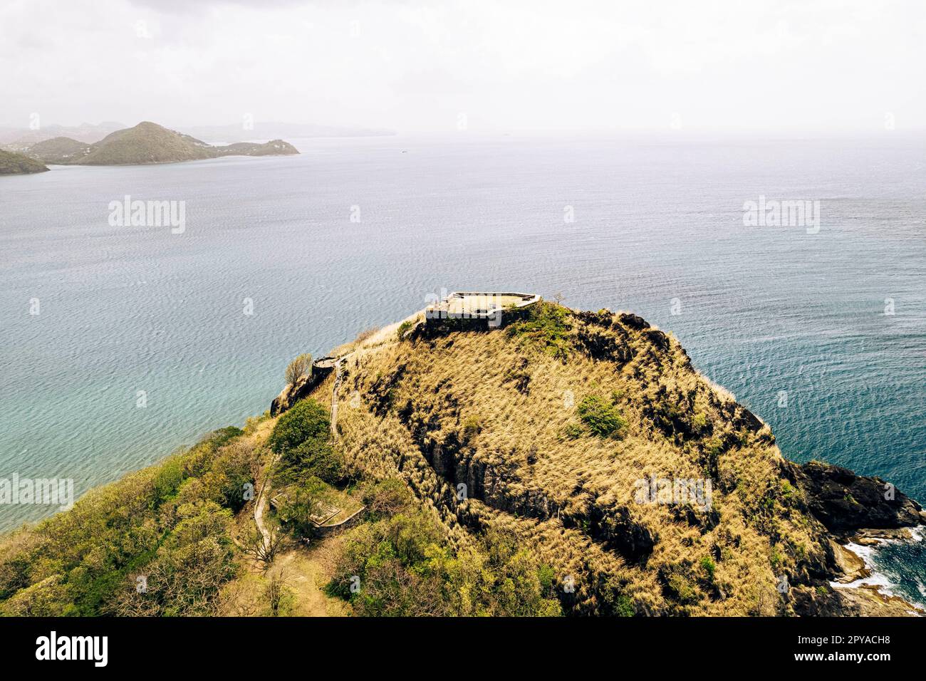 Fort Rodney, Pigeon Island National Park, St. Lucia, West Indies Stock ...