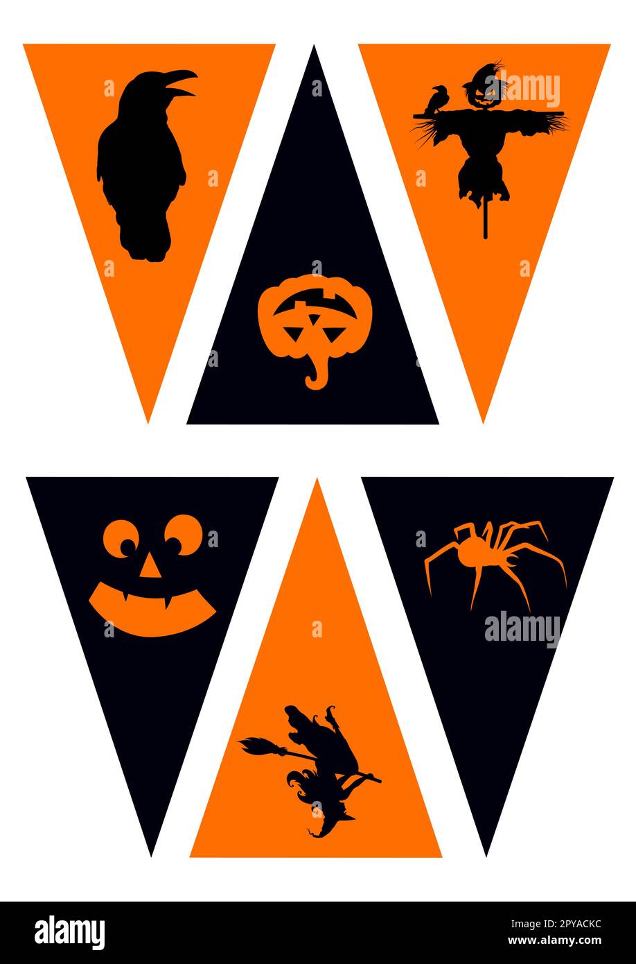 Halloween garland collection, for Halloween party Stock Vector Image ...