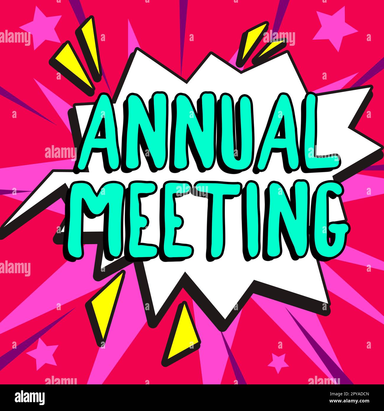 Conceptual display Annual Meeting. Concept meaning Yearly gathering of ...