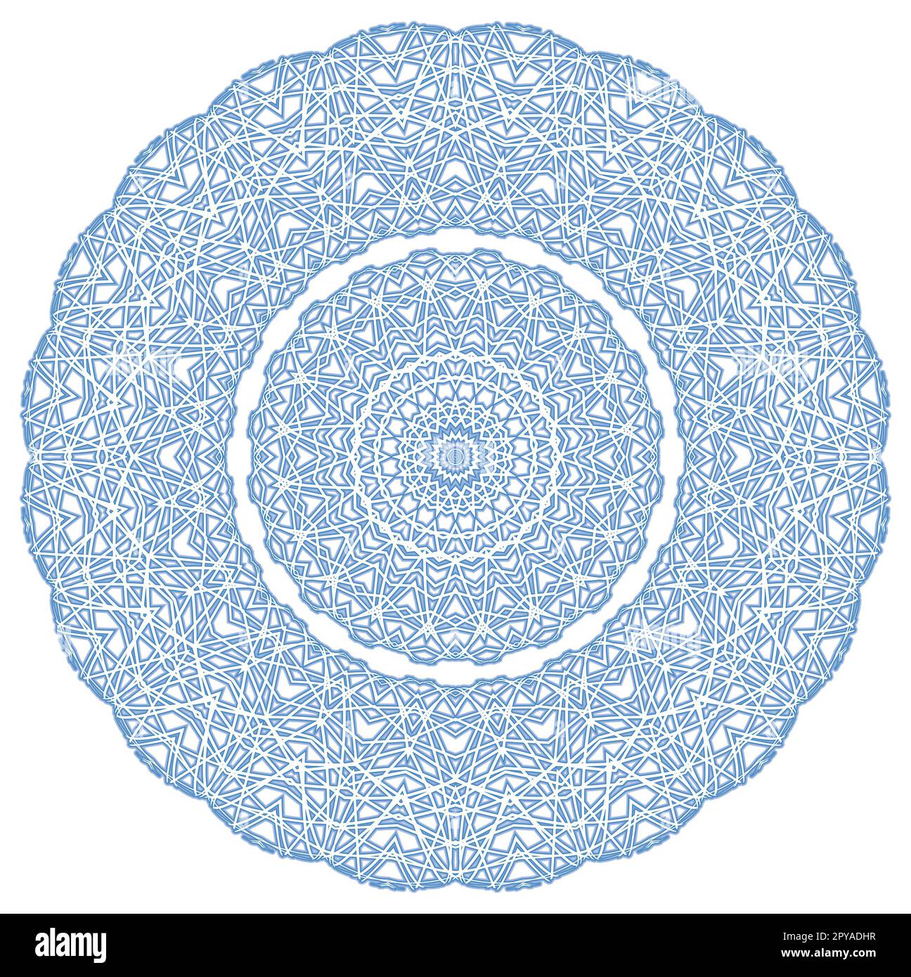 Blue abstract radial hape with pattern on white background Stock Photo ...