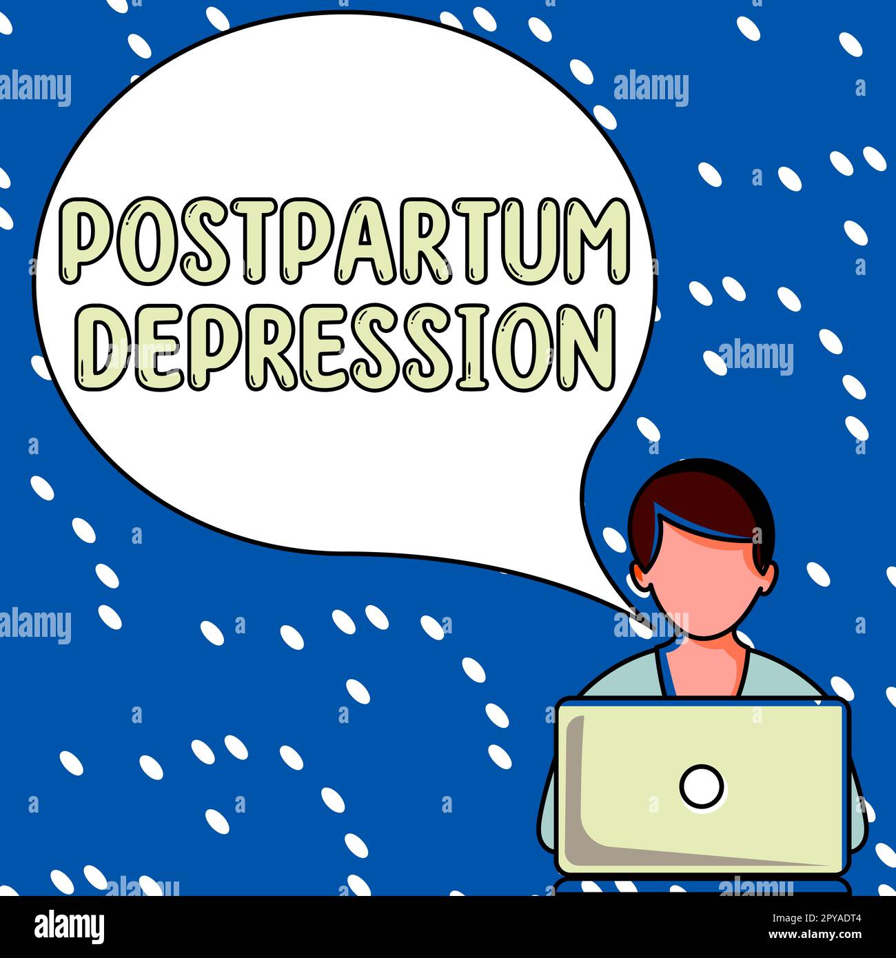Conceptual display Postpartum Depression. Word for a mood disorder ...