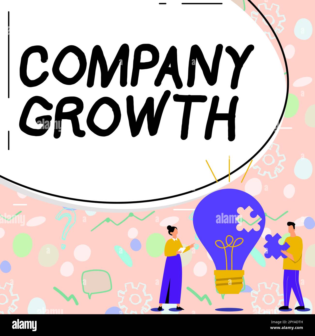 Text caption presenting Company Growth. Conceptual photo a long-term ...