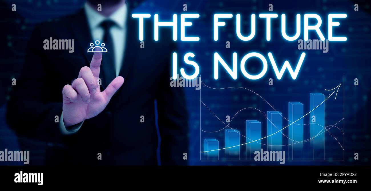 Conceptual display The Future Is Now. Word Written on Make things now ...