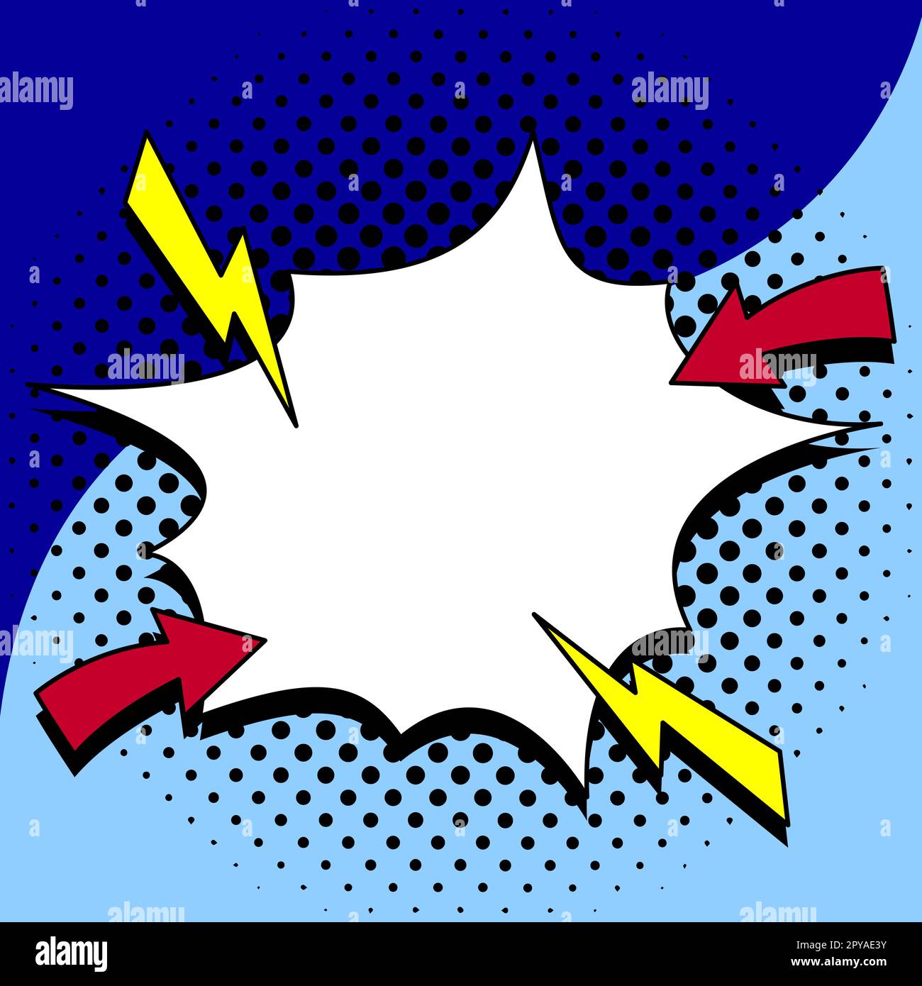 Comic Speech Bubble With Copy Space And Colorful Doodles. Design Of ...