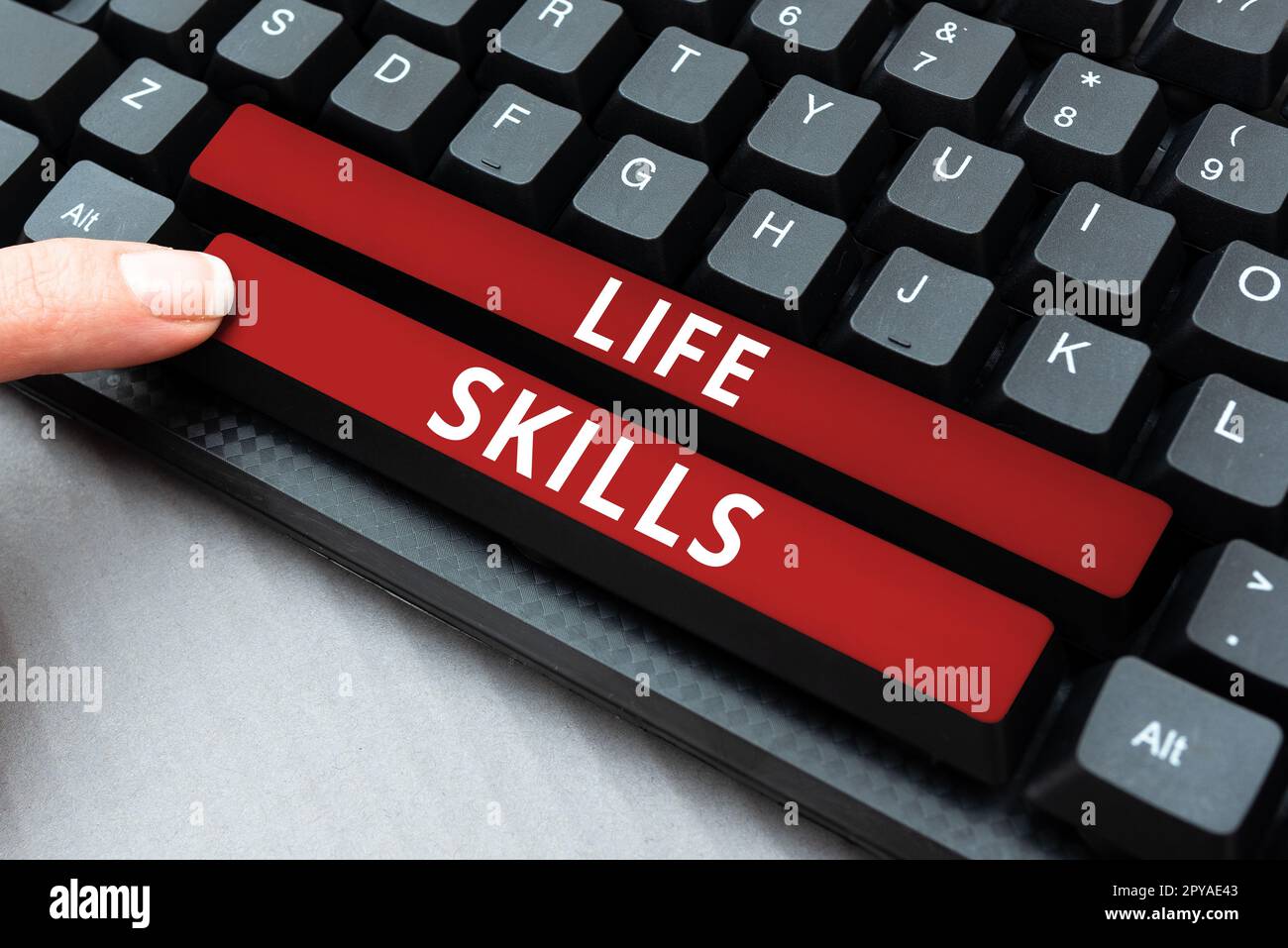 Hand writing sign Life Skills. Business idea that is necessary or ...