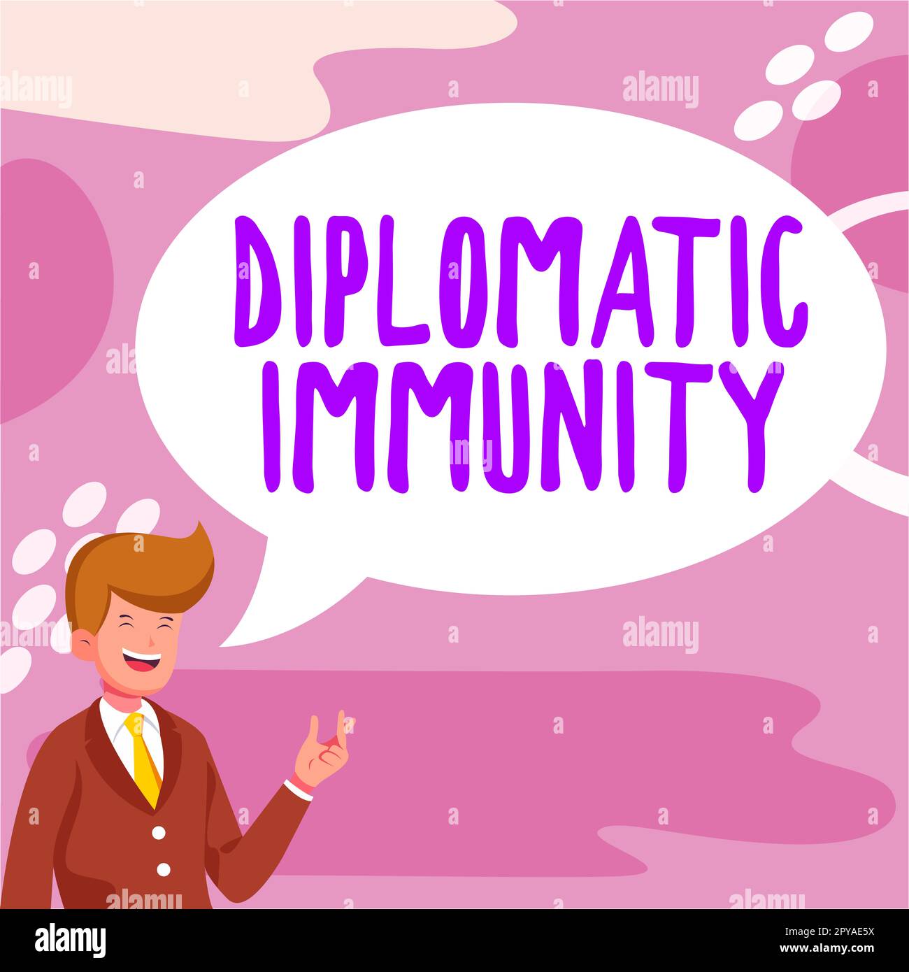 Conceptual display Diplomatic Immunity. Business concept law that gives ...