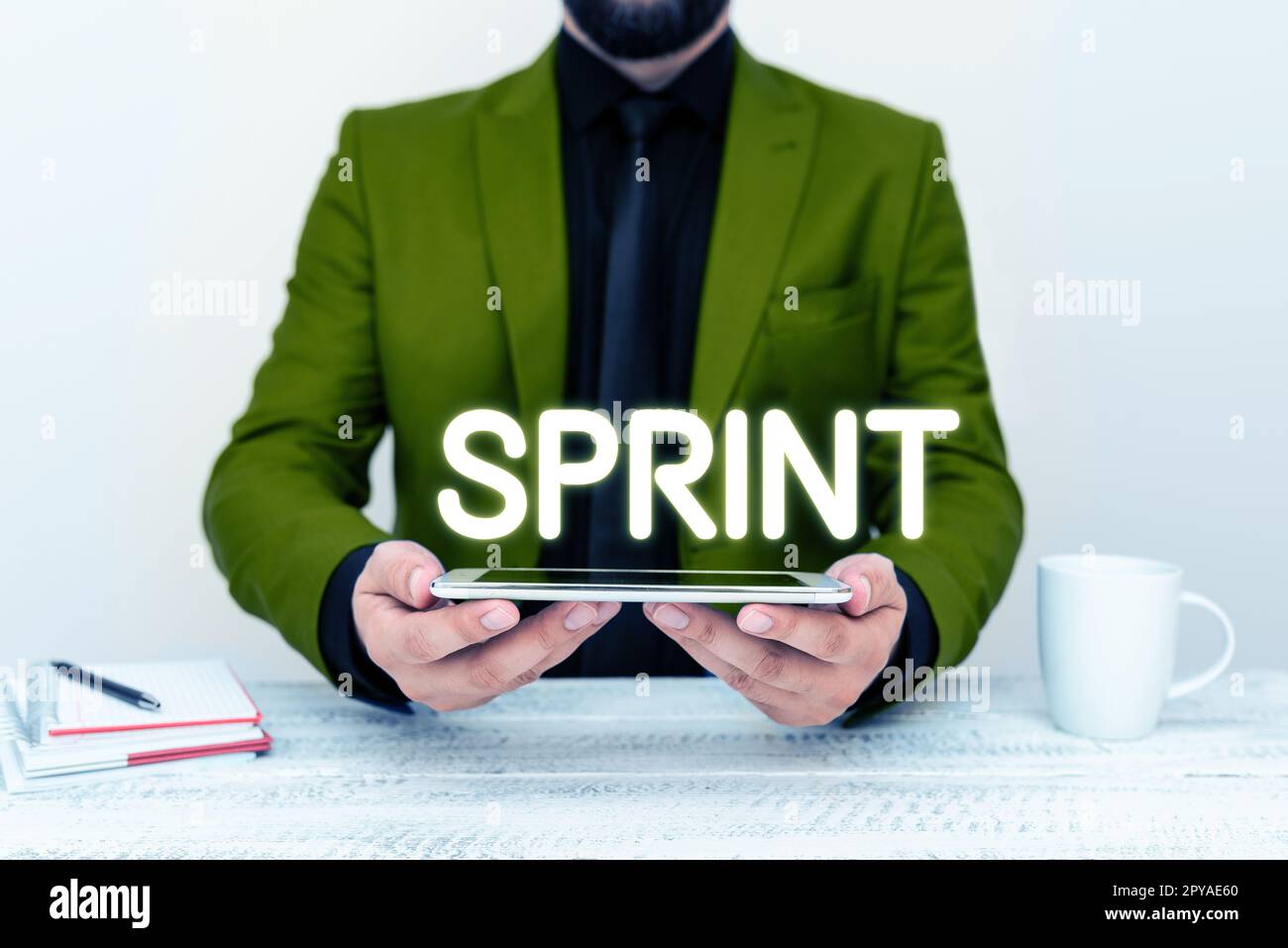 Sign displaying Sprint. Business showcase to move at top speed ...