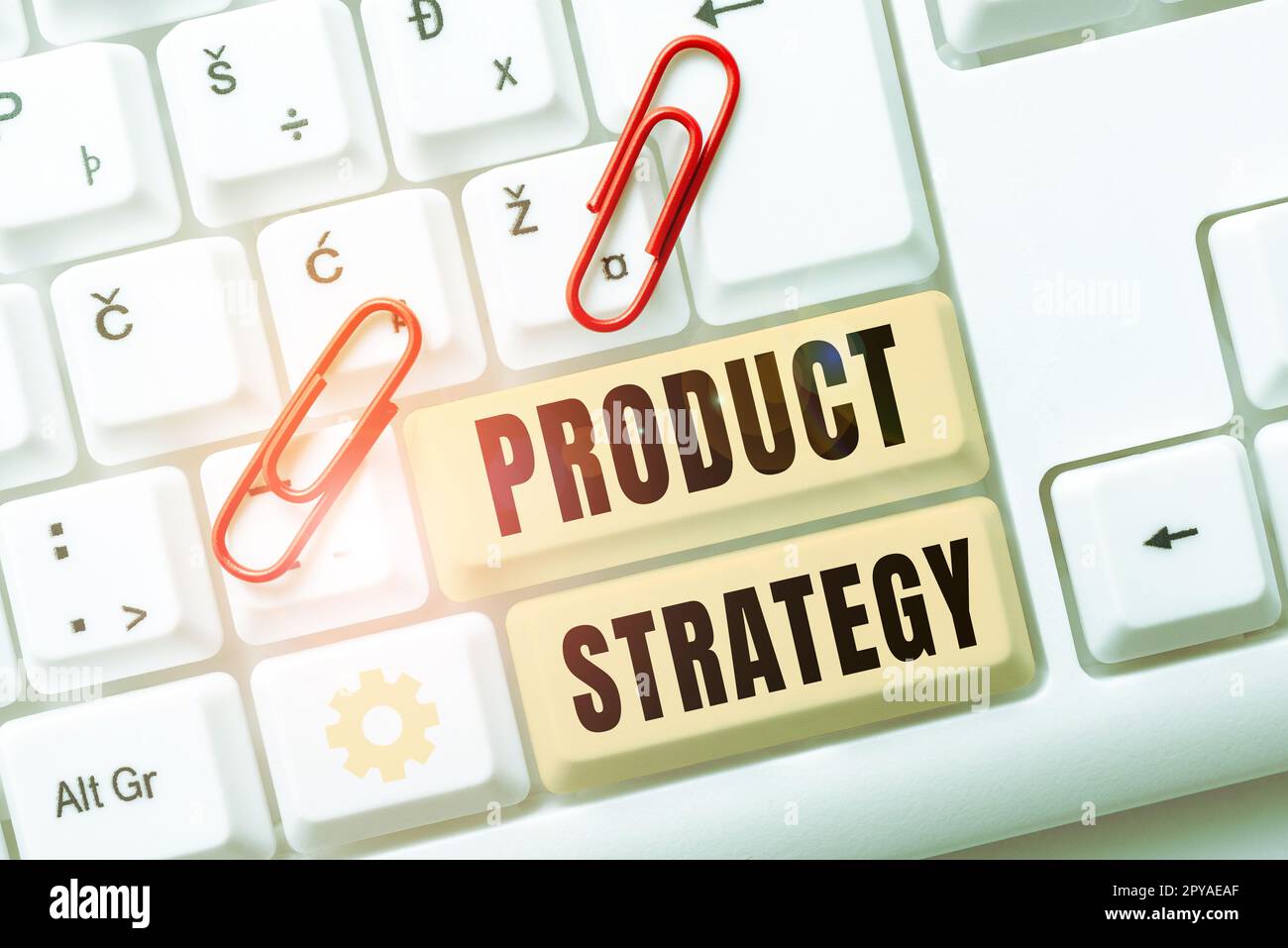 Inspiration showing sign Product Strategy. Concept meaning long term ...