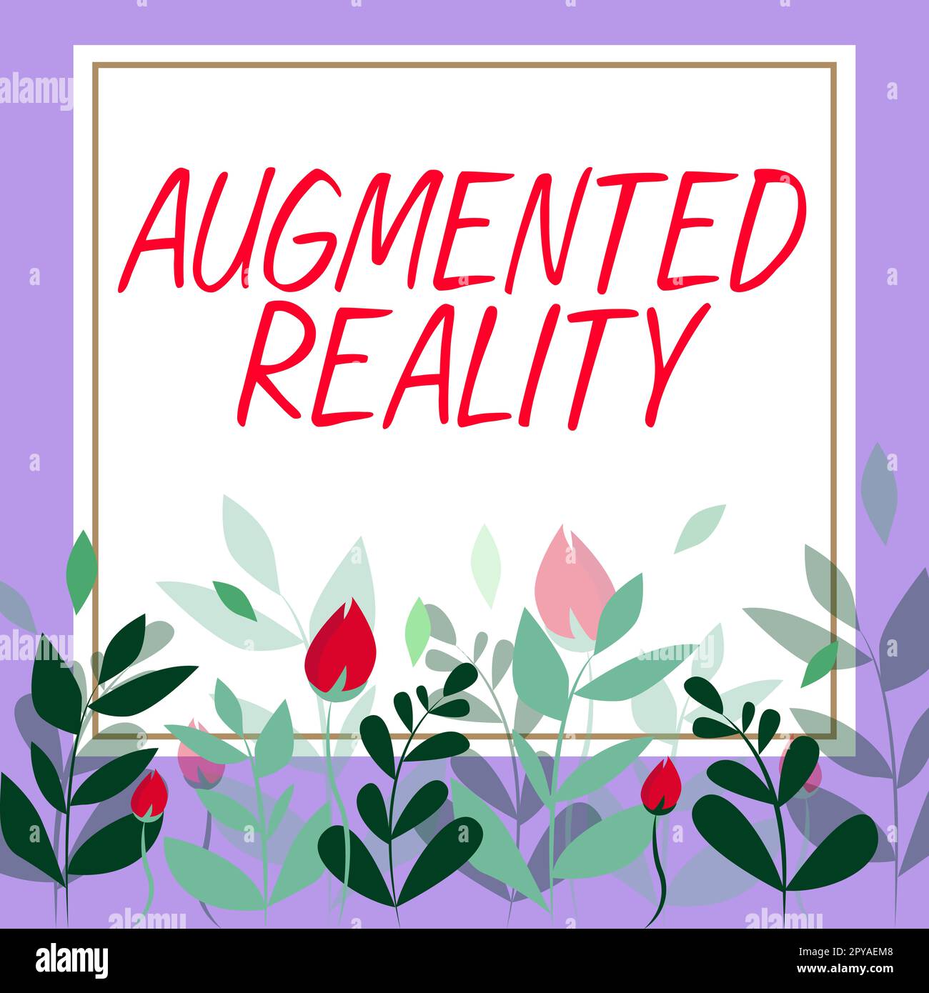 Conceptual display Augmented Reality. Word Written on technology that ...