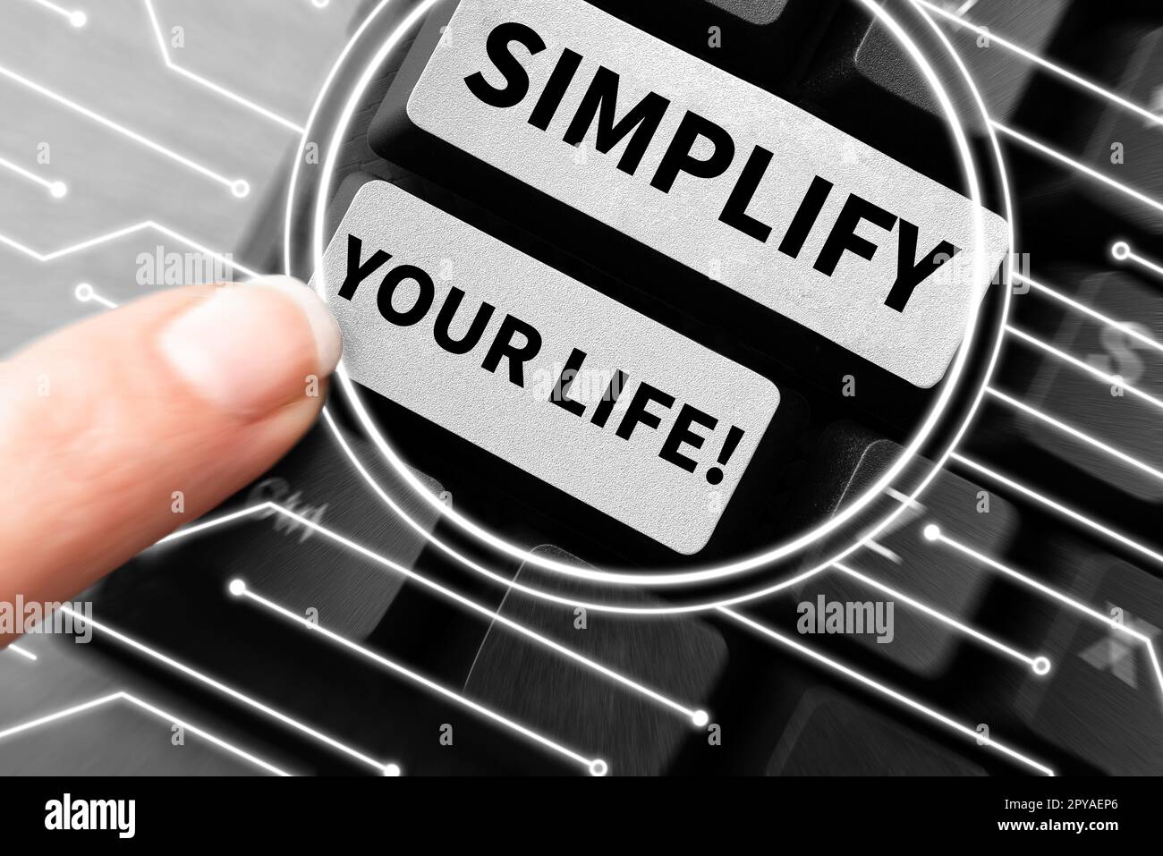 Handwriting text Simplify Your Life. Business approach focused on ...