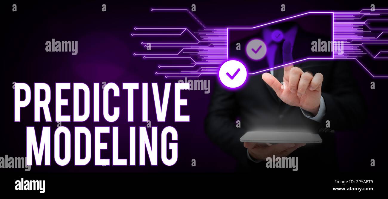 Text showing inspiration Predictive Modeling. Business approach ...