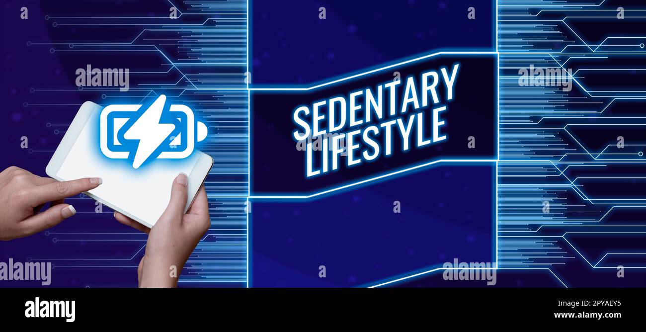 Writing displaying text Sedentary Lifestyle. Conceptual photo ways and ...