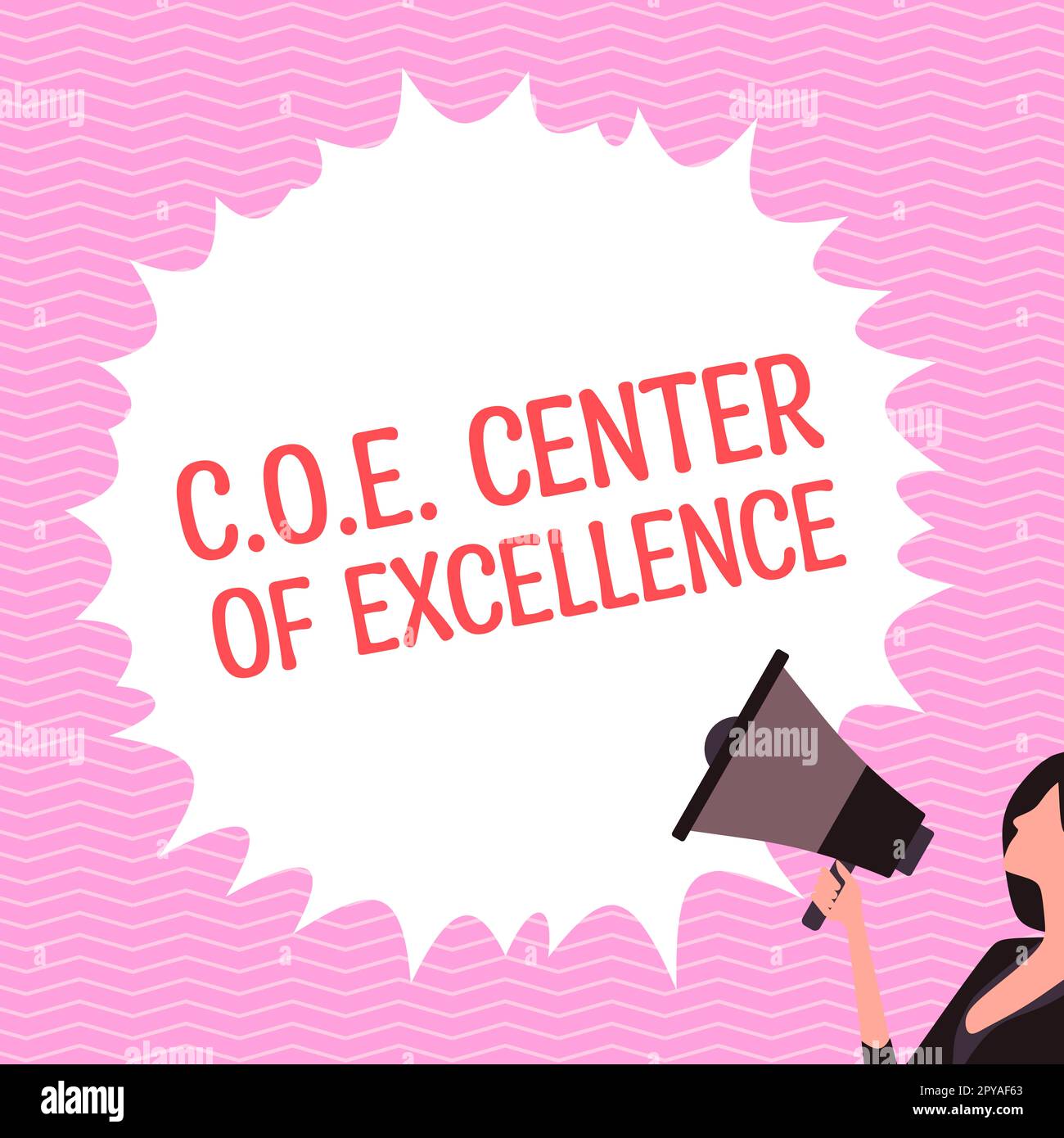 Text showing inspiration C.O.E. Center Of Excellence. Business showcase being alpha leader in ...