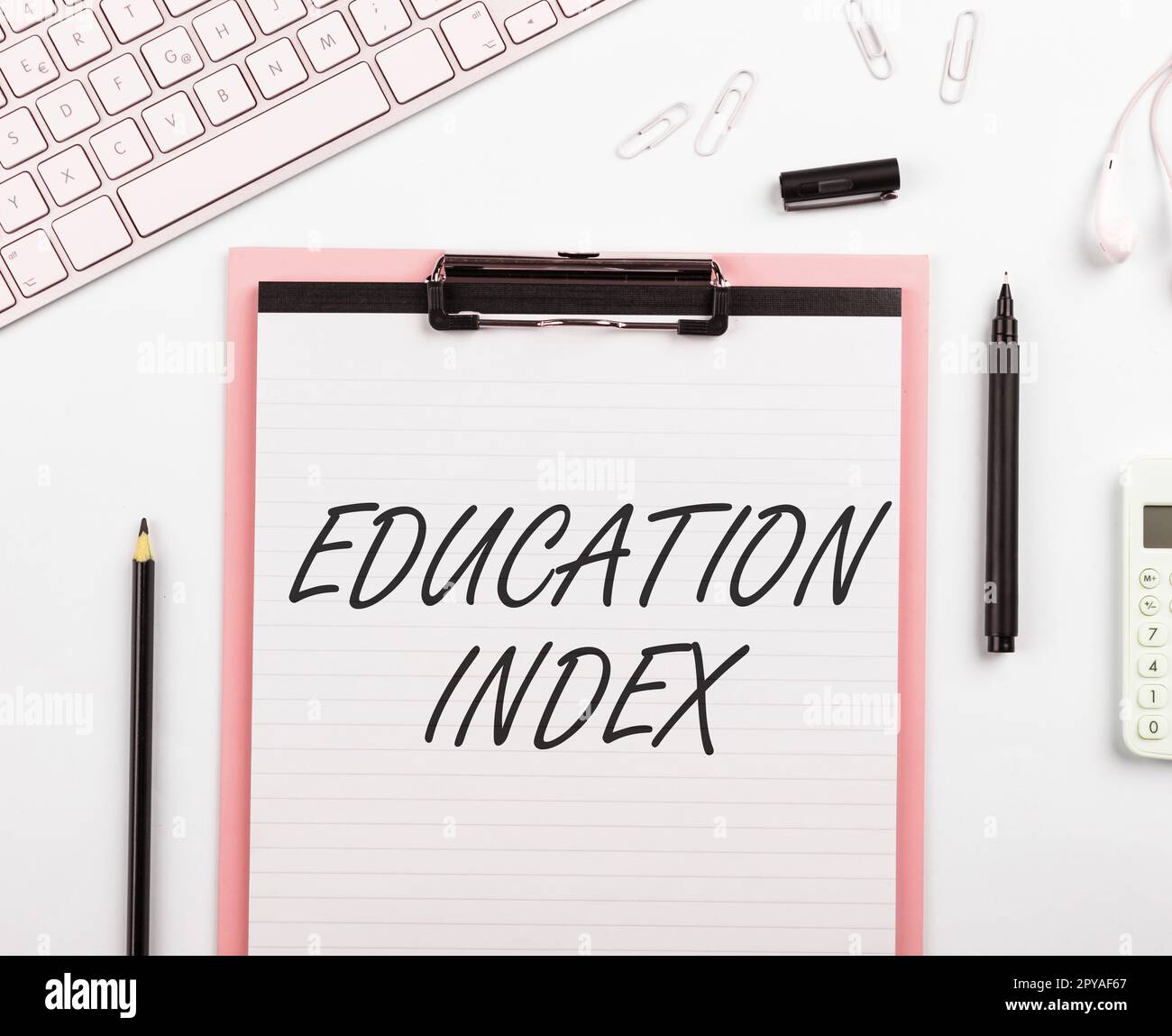 Hand writing sign Education Index, Business overview aiming to meet ...