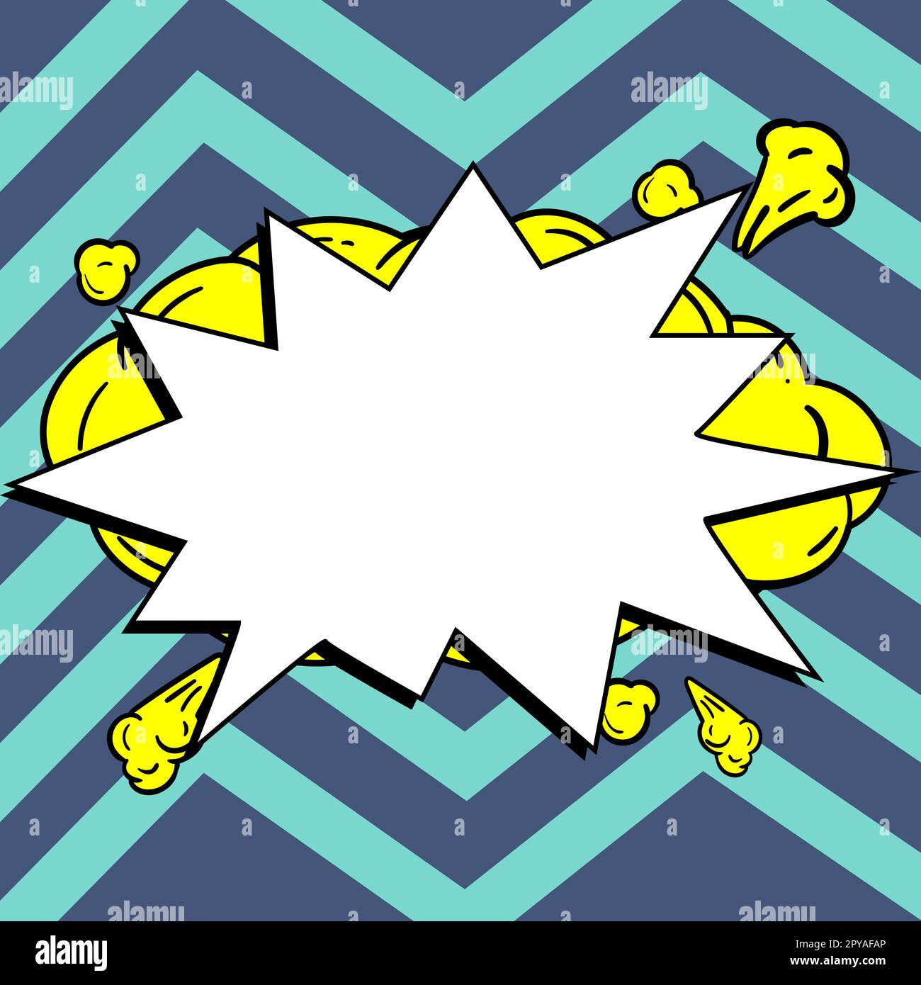 Comic Blank Speech Bubble With Copy Space And Colorful Doodles. Design ...