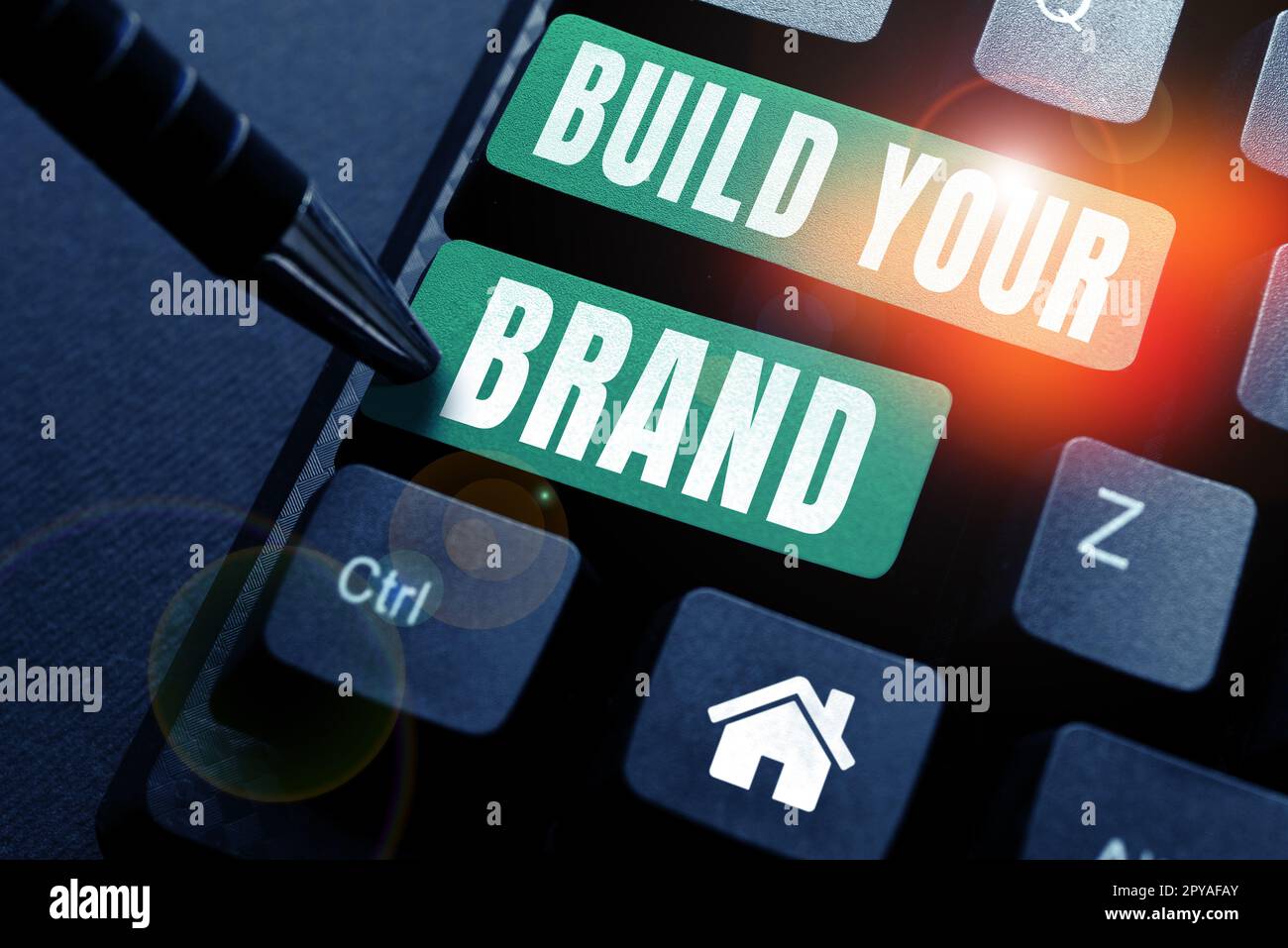 Conceptual display Build Your Brand. Conceptual photo Make a commercial ...