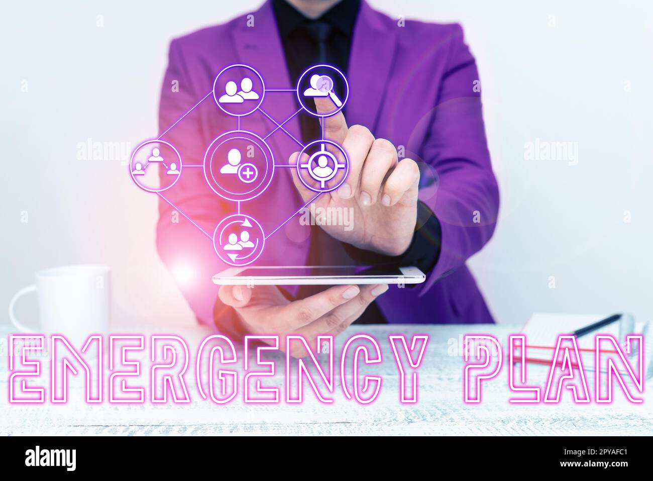 Conceptual display Emergency Plan. Business approach Procedures for ...