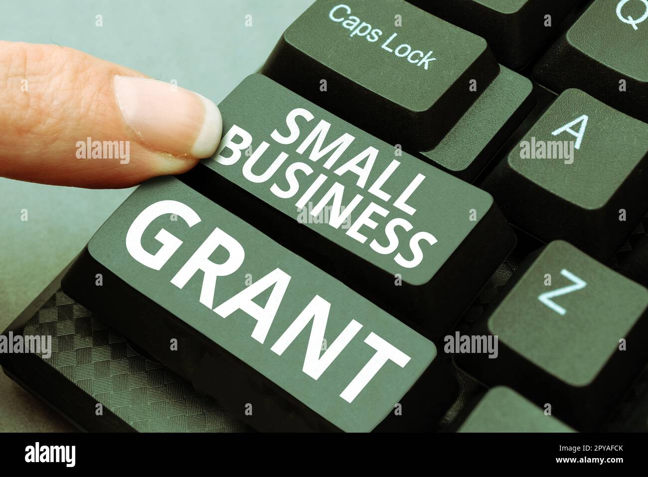Text caption presenting Small Business Grant. Business idea an ... Text caption presenting Small Business Grant. Business idea an ...