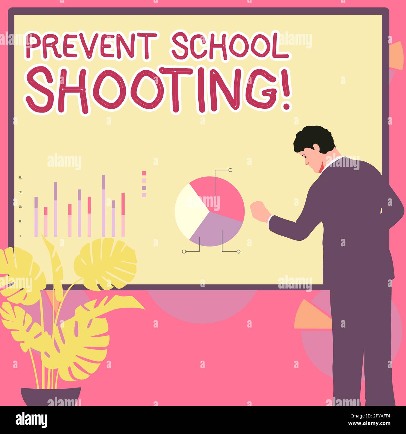 Conceptual caption Prevent School Shooting. Internet Concept actions ...