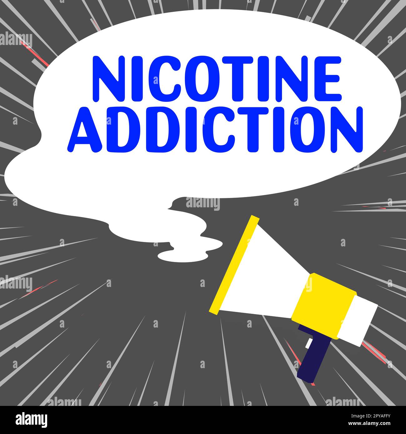 Inspiration showing sign Nicotine Addiction. Business idea condition of ...
