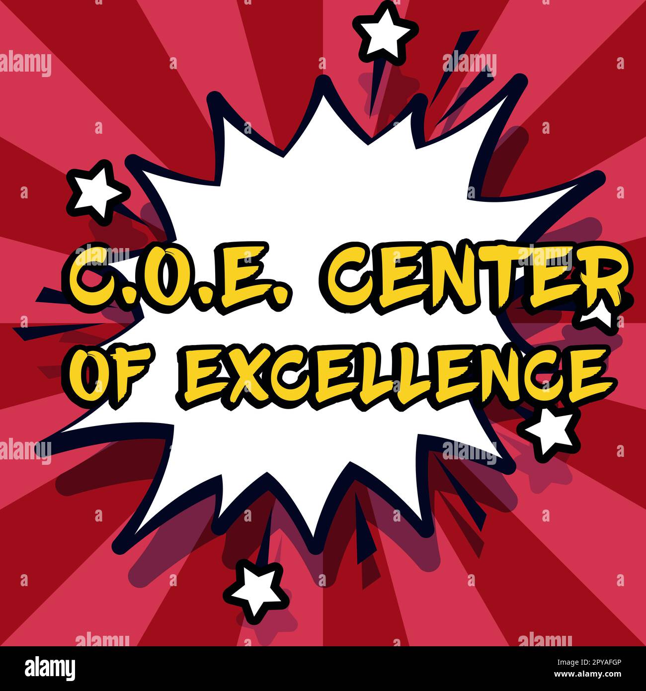 Hand writing sign C.O.E. Center Of Excellence. Business idea being ...