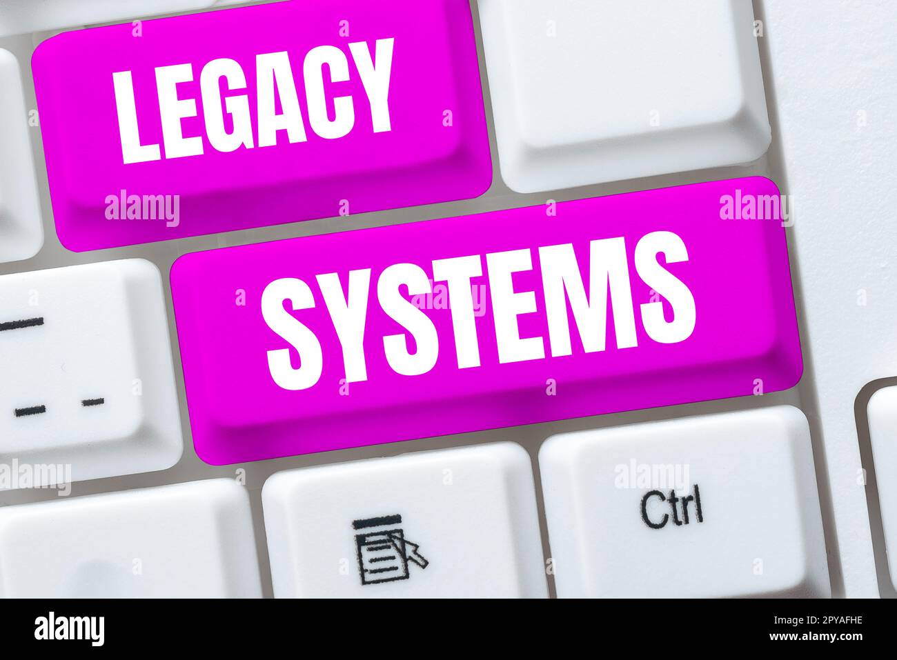 Hand writing sign Legacy Systems. Internet Concept old method ...