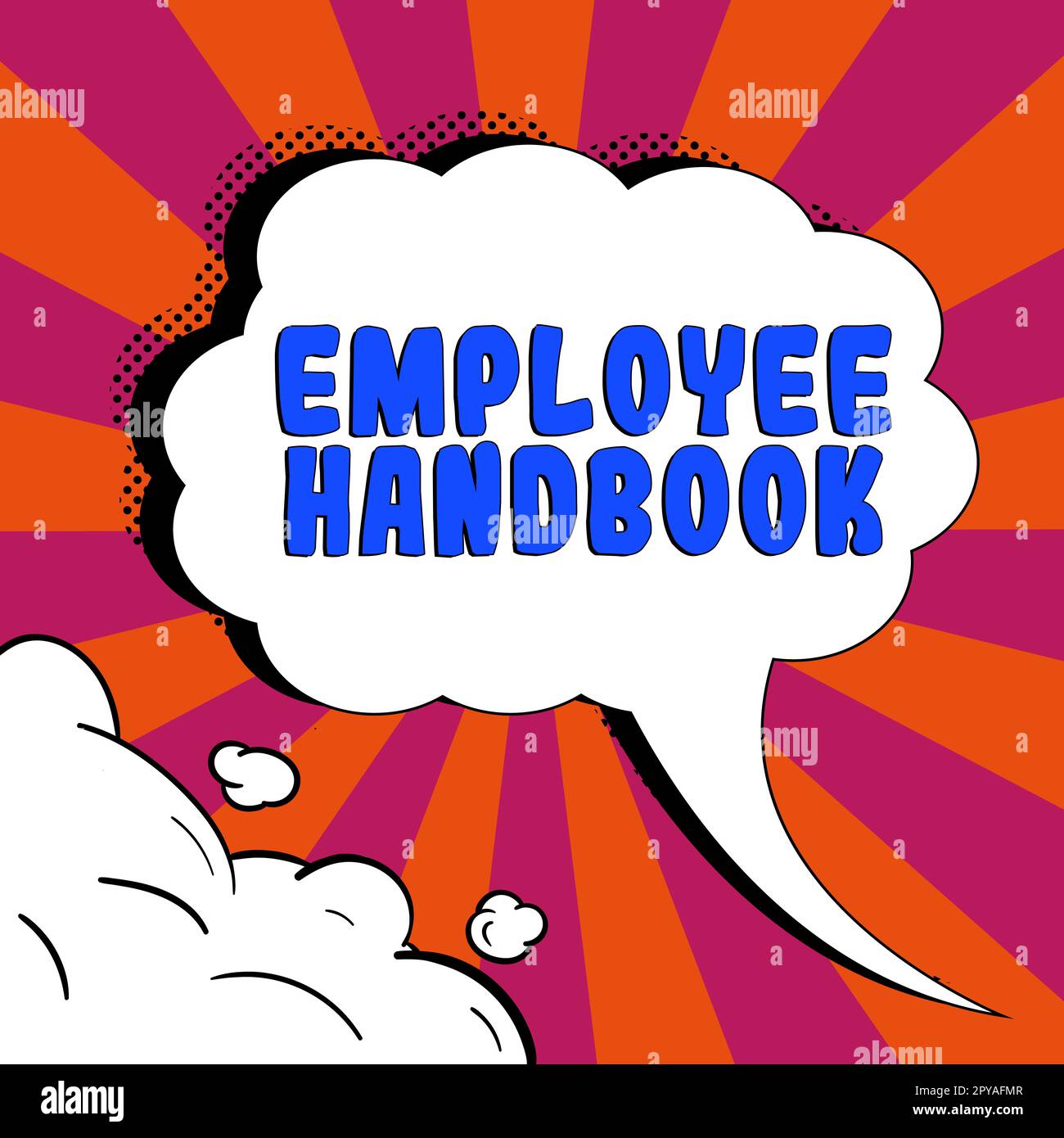 Handwriting text Employee Handbook. Word Written on Document that ...