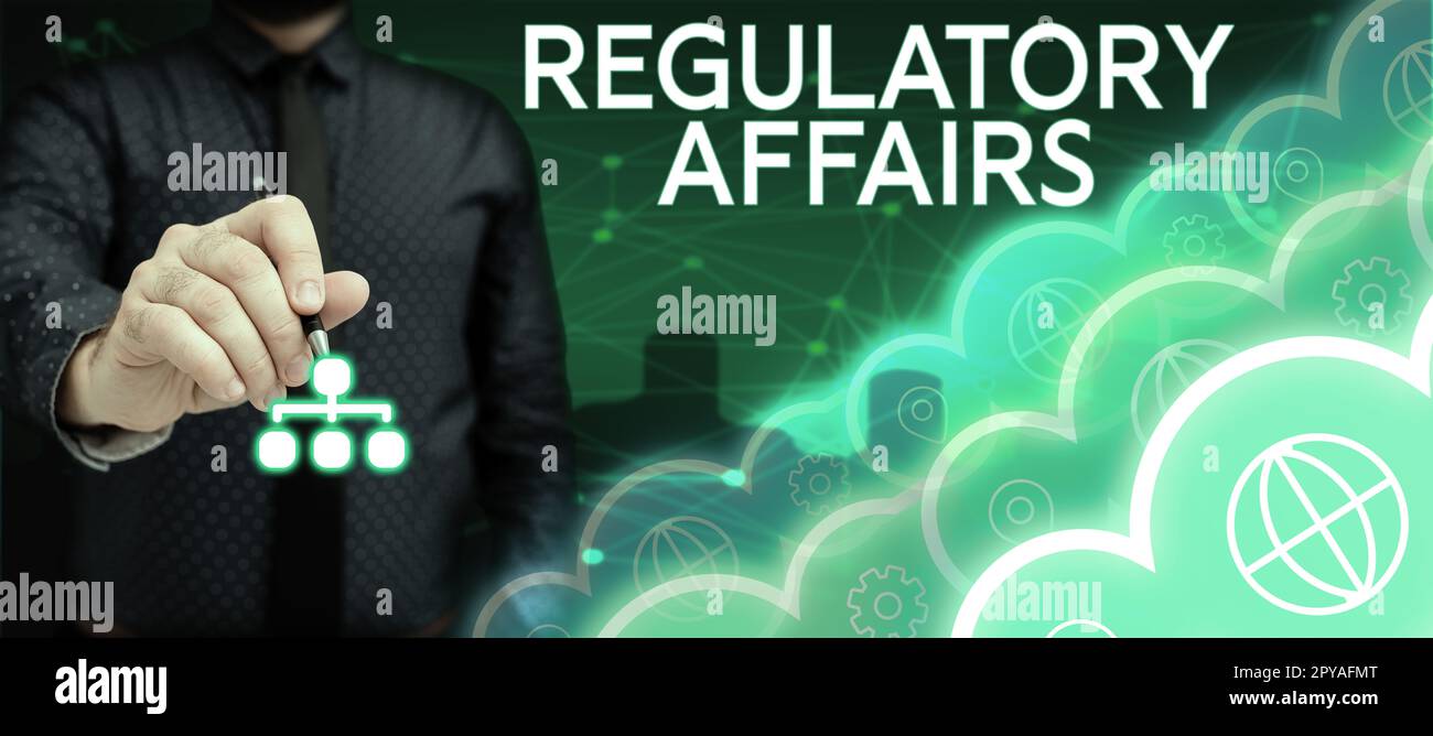 Handwriting text Regulatory Affairs. Word for the desire of governments ...
