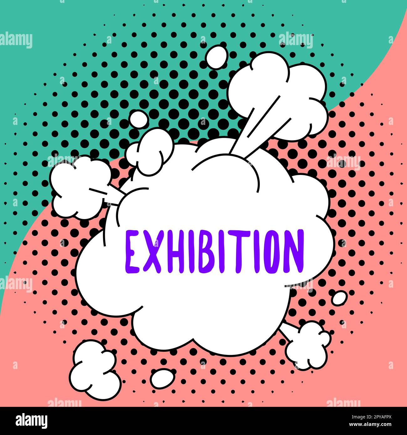 Handwriting text Exhibition. Internet Concept and act of exposing ...
