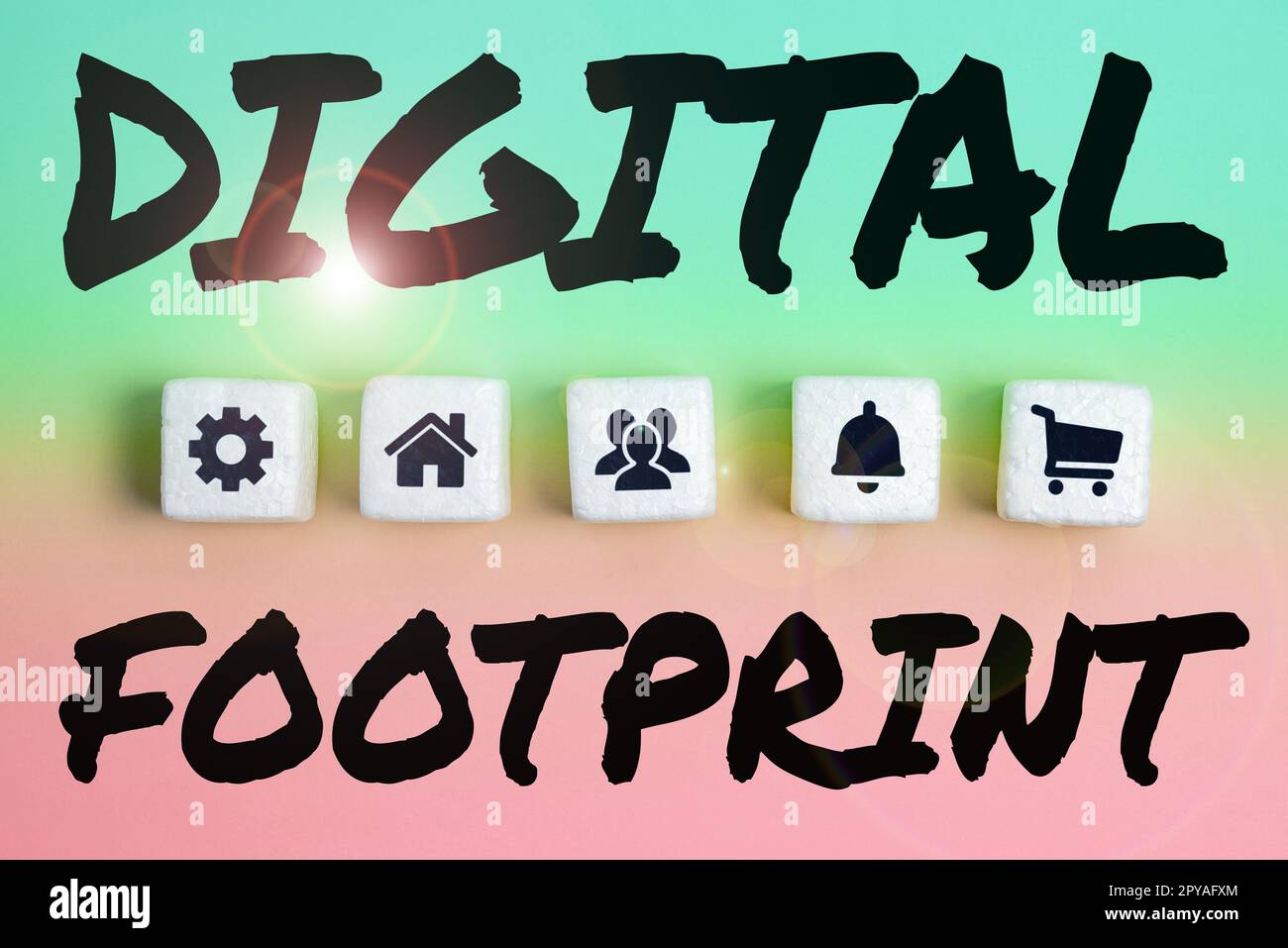 Conceptual display Digital Footprint. Business approach uses digital ...