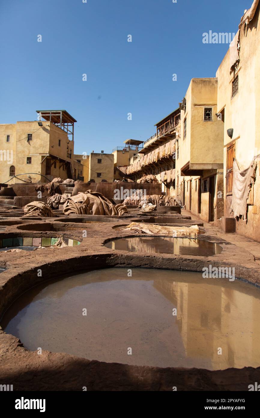 Fez, Morocco 2022: unique view of the old and famous Chouara tannery in ...